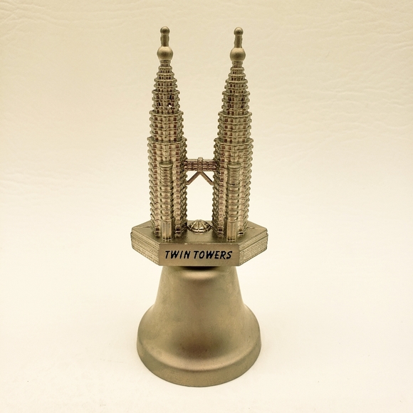 Vintage | Accents | Twin Towers Petronas Malaysia Pewter Bell Small ...